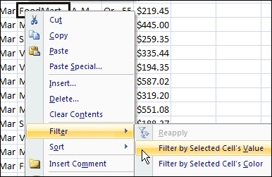 Filter Lists using AutoFilter - Tutorial