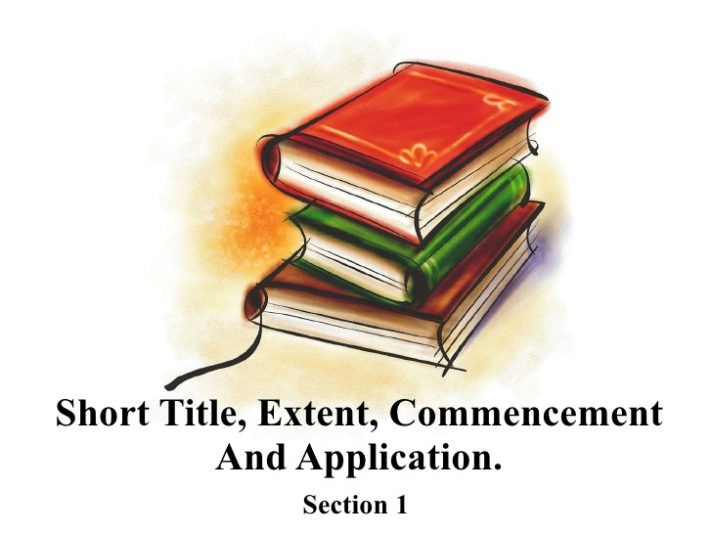 Short title, extent, commencement and application Tutorial | Vskills