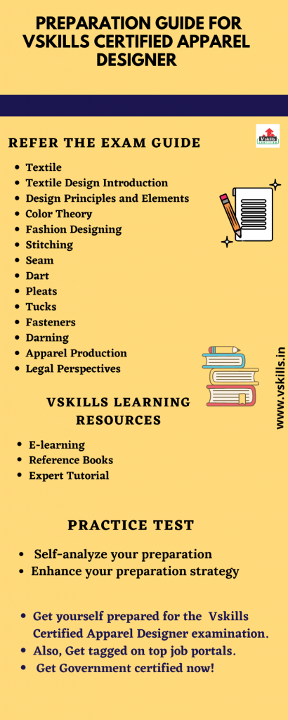 Certified Apparel Designer | Vskills Online Tutorial | Study Guide