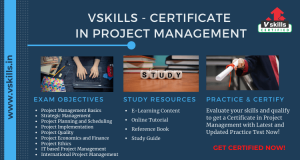 Certificate in Project Management - Vskills Online Tutorial